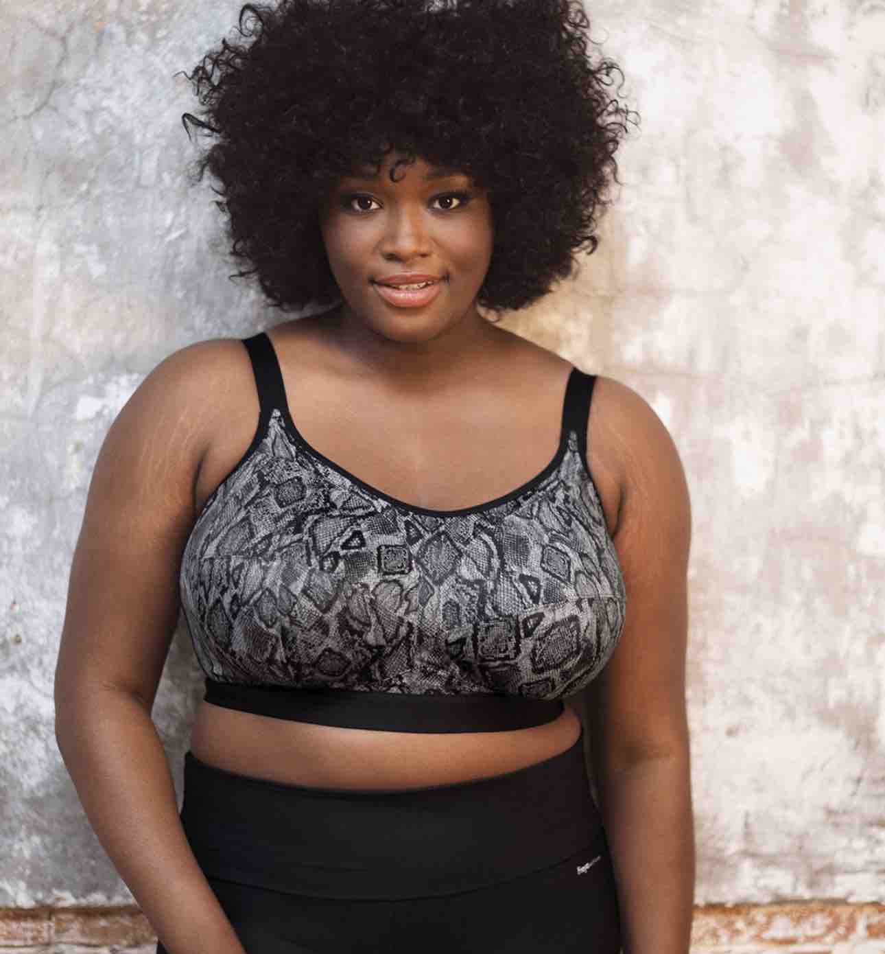 Goddess Goddess Black Snake Soft Cup Sports Bra | Storm in a D Cup AUS